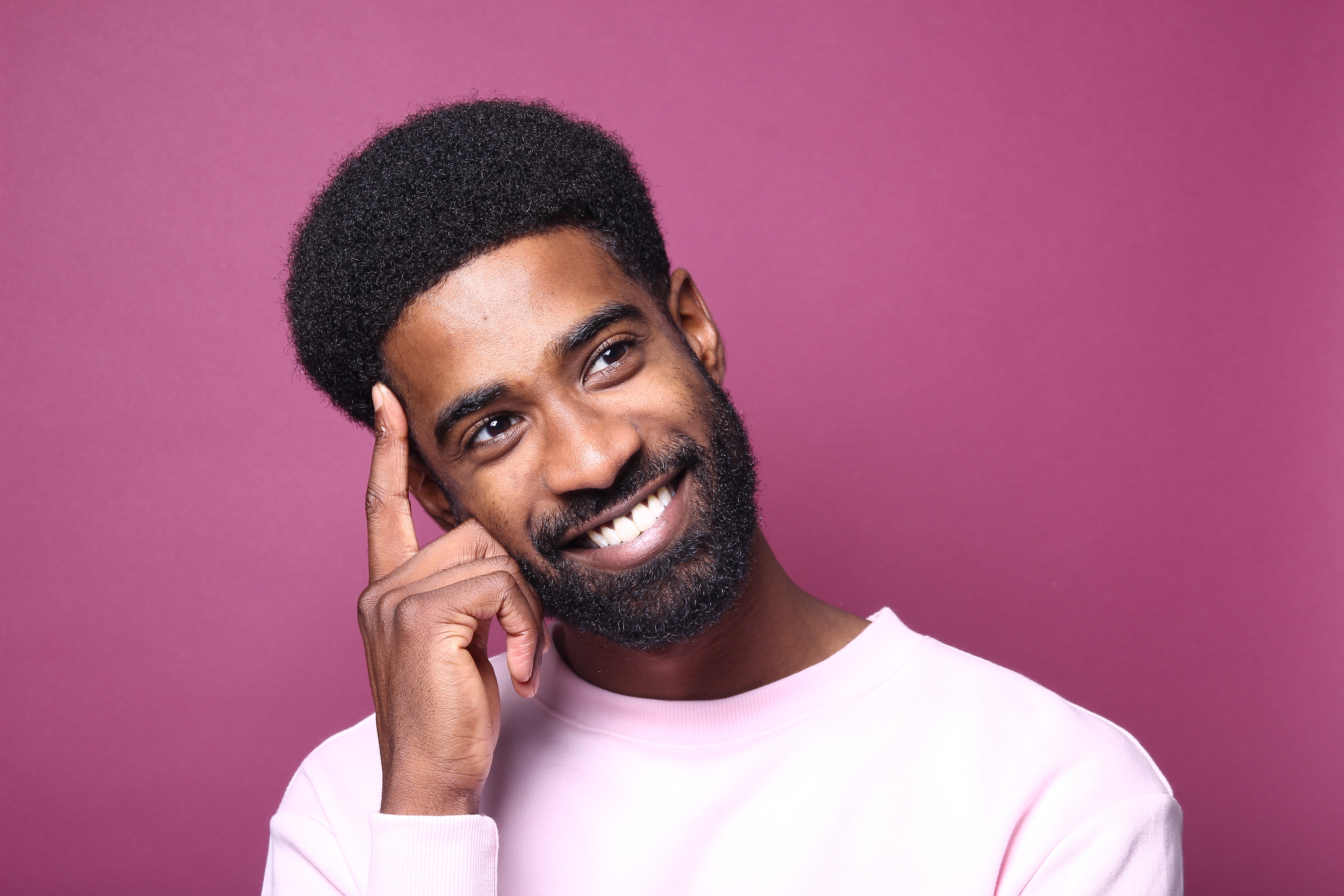 Beautiful black man in front of a colored background - Duke Matlock ...